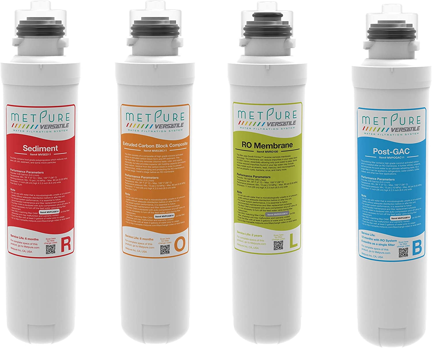 Metpure Versatile MV-ROLBSET Red (R) + Orange (O) + Lime (L) + Blue (B ...