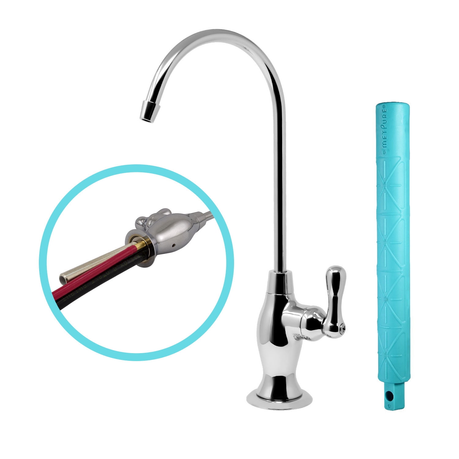 Metpure Water Filtration Faucet Chrome Vase Style Air Gap Reverse ...