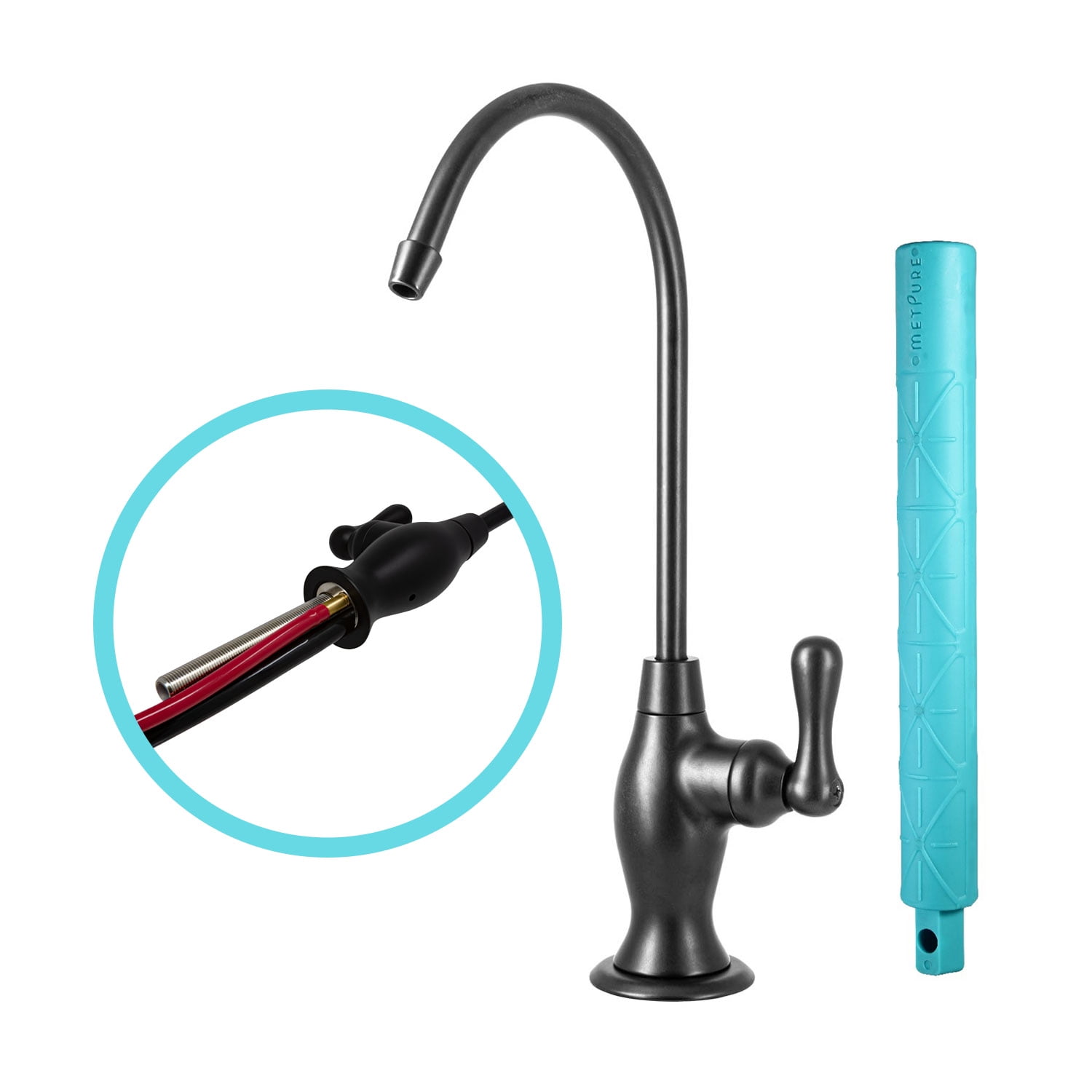 Metpure Water Filtration Faucet Matte Black Vase Style Air Gap Reverse ...