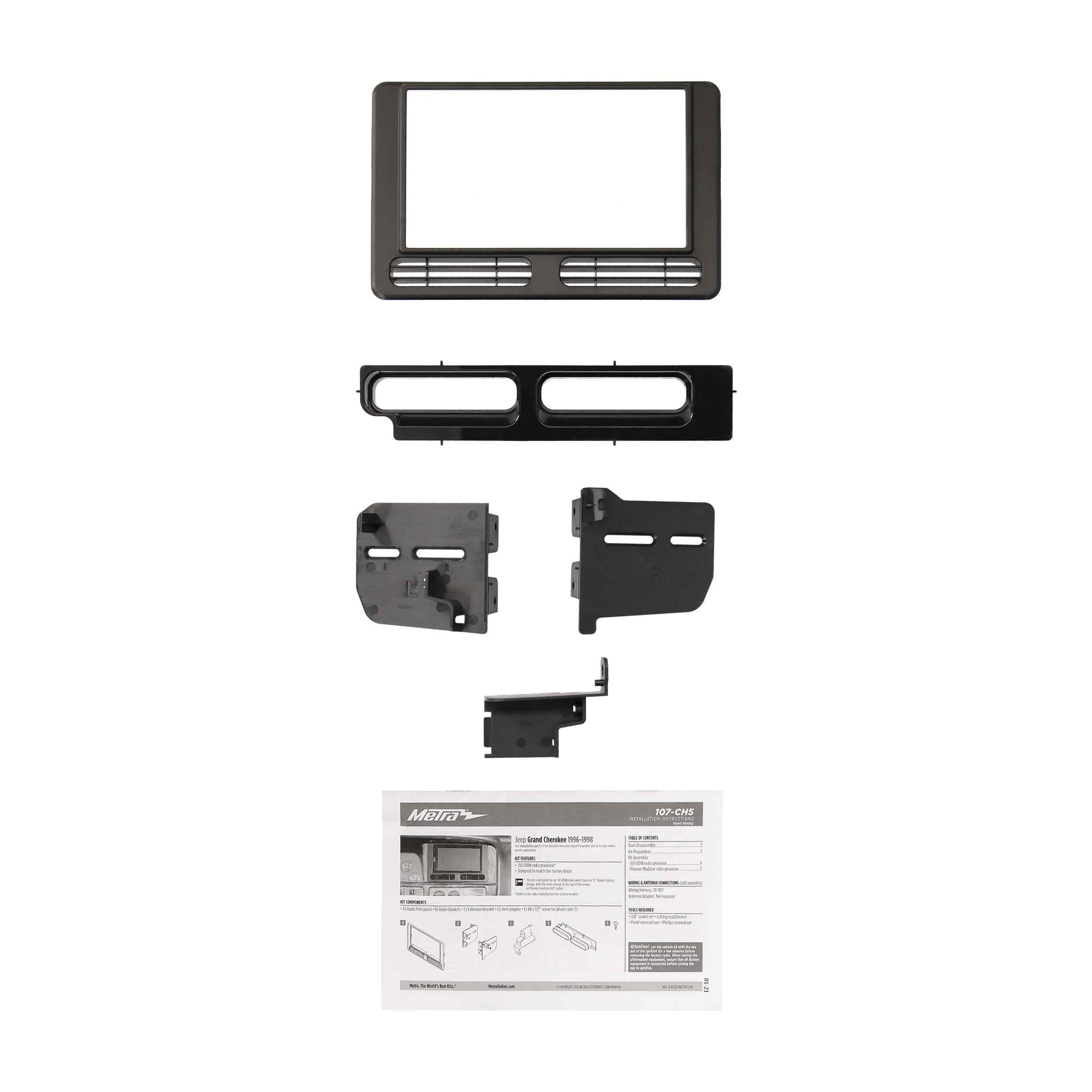 Metra 107-CH5 Dash Kit, Textured Factory Finish, Fits 1996-1998 Jeep ...