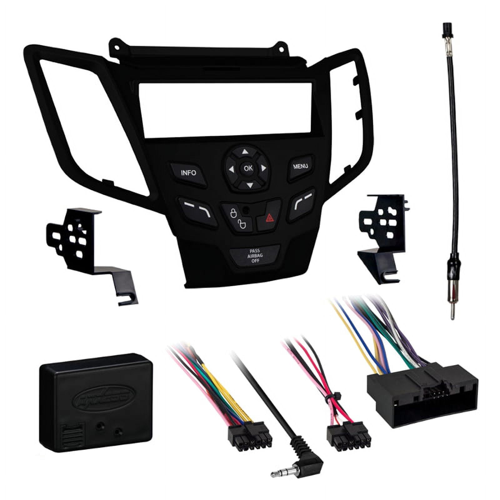 Metra 99-5825B 1-DIN Black Dash Kit for Ford Fiesta + Harness + Antenna ...
