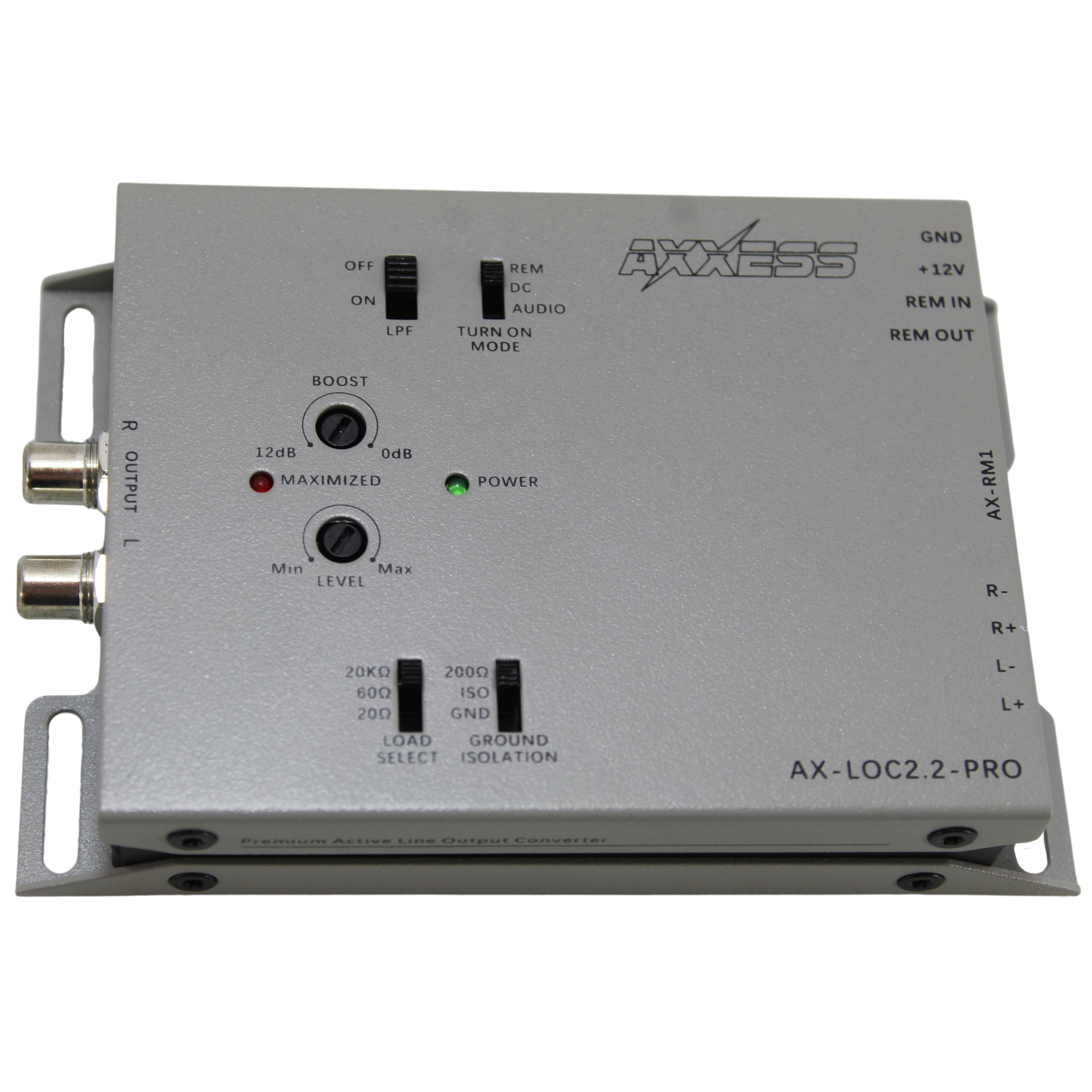 Axxess AX-LOC2.2-PRO 2CH Active Line Output Converter with Bass Boost ...