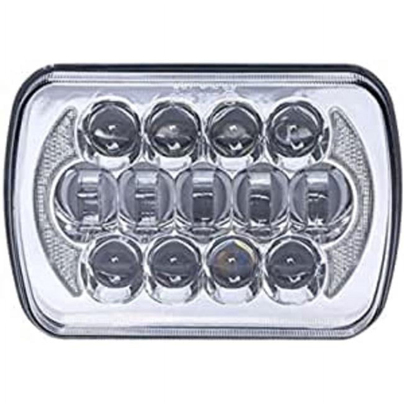 Heise HE-5X7S1 Vehicle LED Headlight Set, 5" x 7", 17 LED, Silver Front Face - Walmart.com