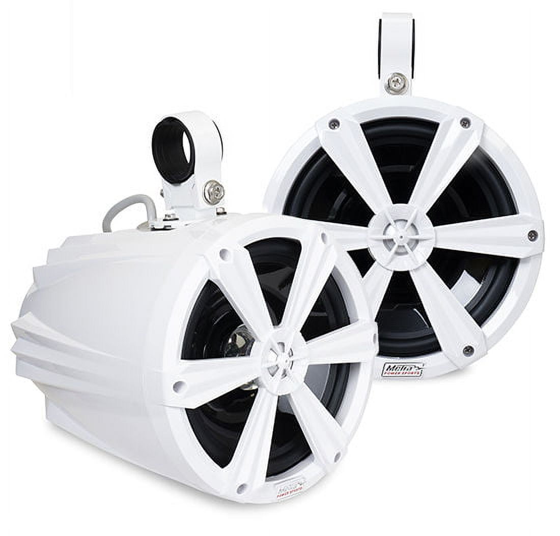 Metra MPS-65WCSRGB - Pair of 6.5" Wakeboard Tower Speakers with RGB Lights - White - Walmart ...