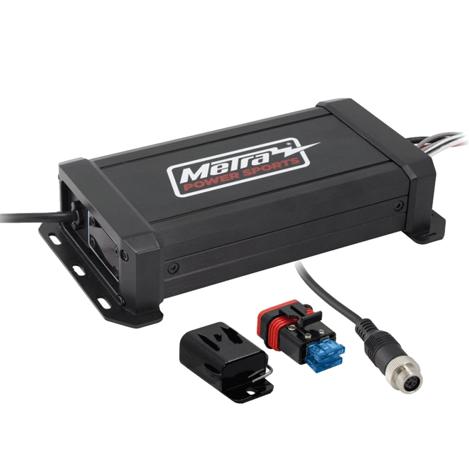 Metra MPS-AMP100X2 300 W Max 2-Channel 2-Ohm Class D Powersports Mini ...