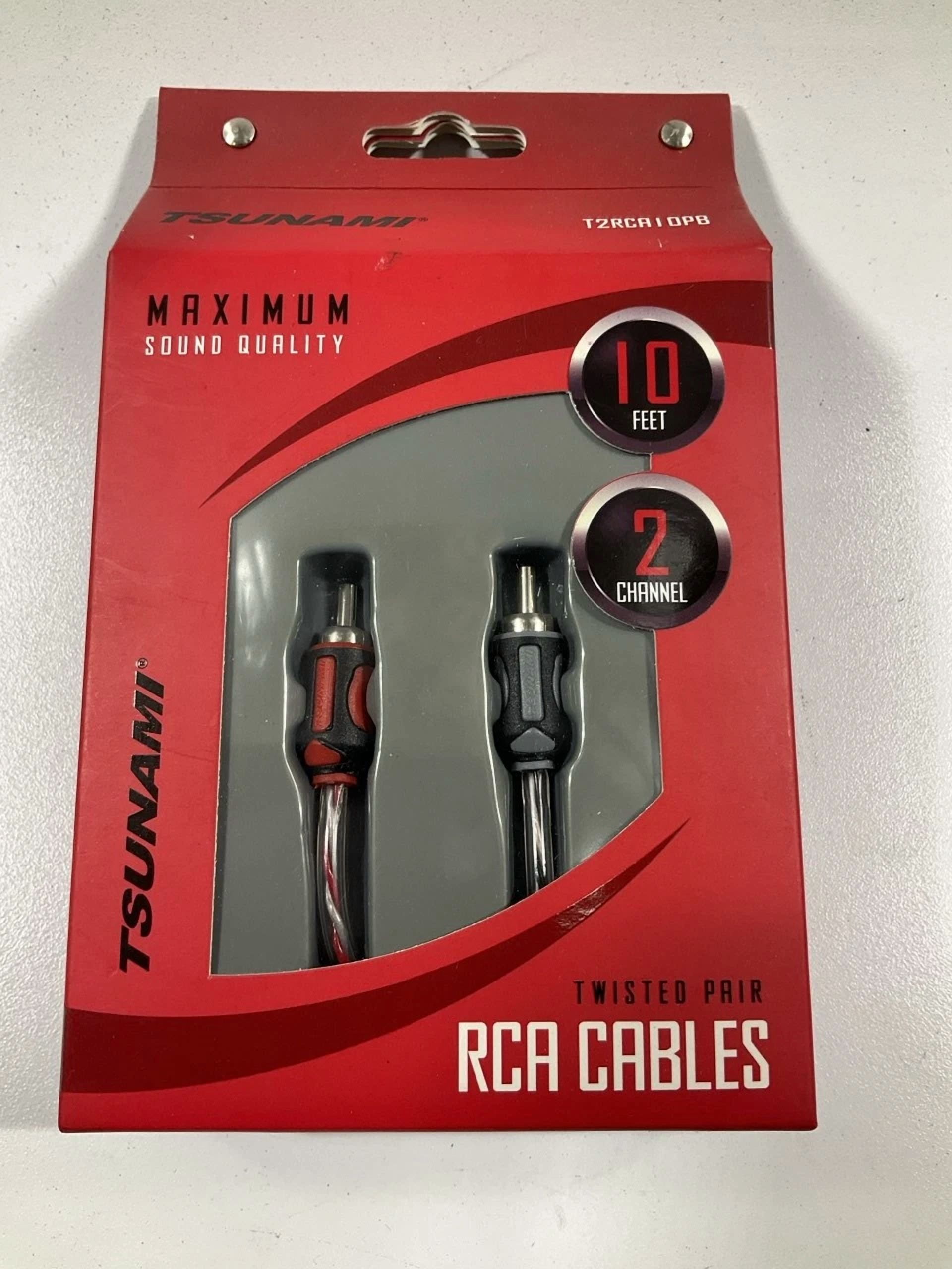Metra Tsunami T2Rca10Pb Stereo Rca Audio Cables 10-Feet Twisted Pair ...
