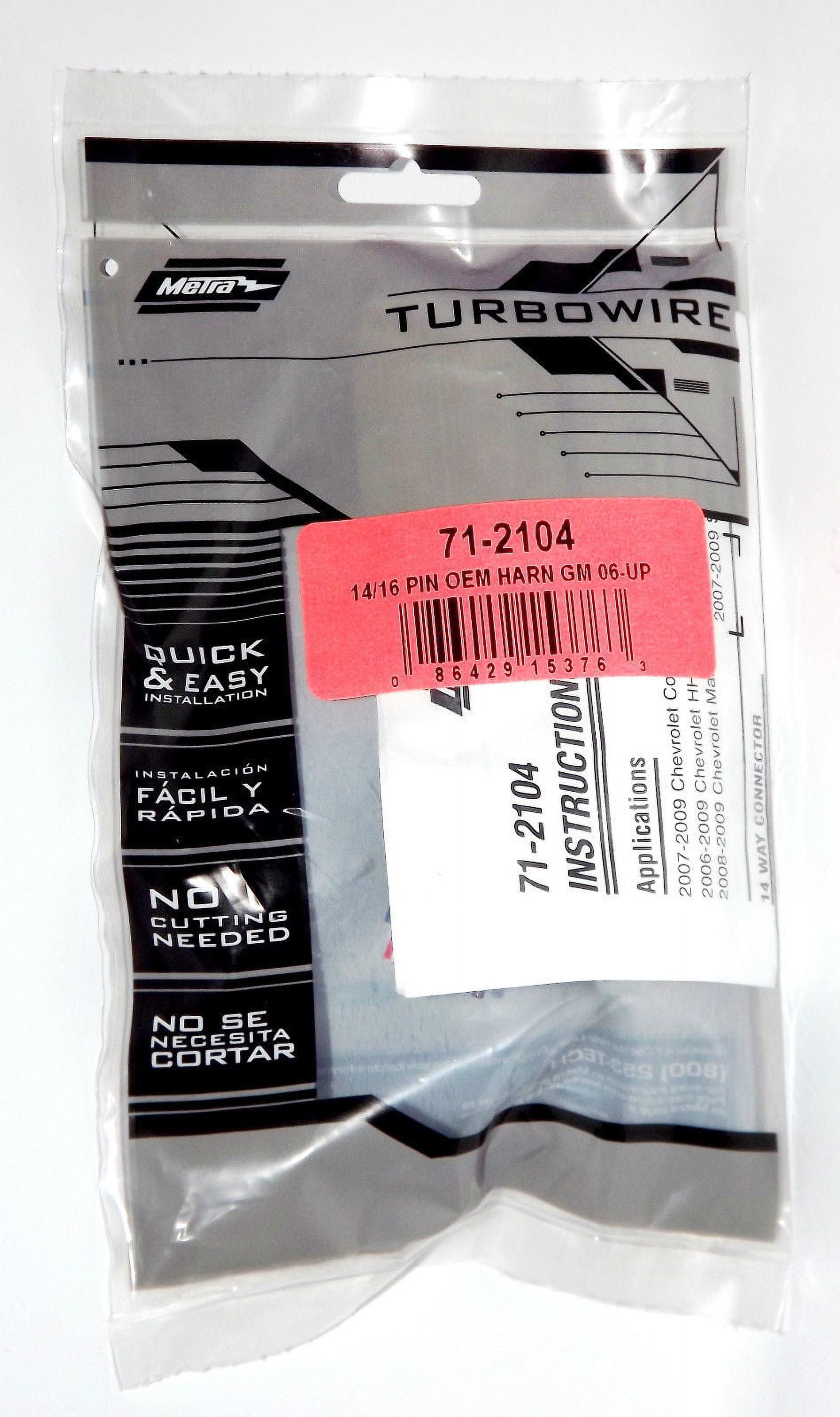 Metra Turbowire OEM Wire Harness Install Kit for Chevrolet Car Stereo ...