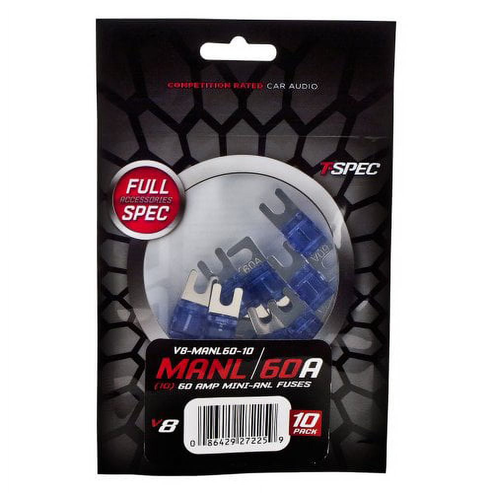 Metra V8-MANL60-10 TSpec 60Amp MANL Fuses 10 pack T19 - Walmart.com