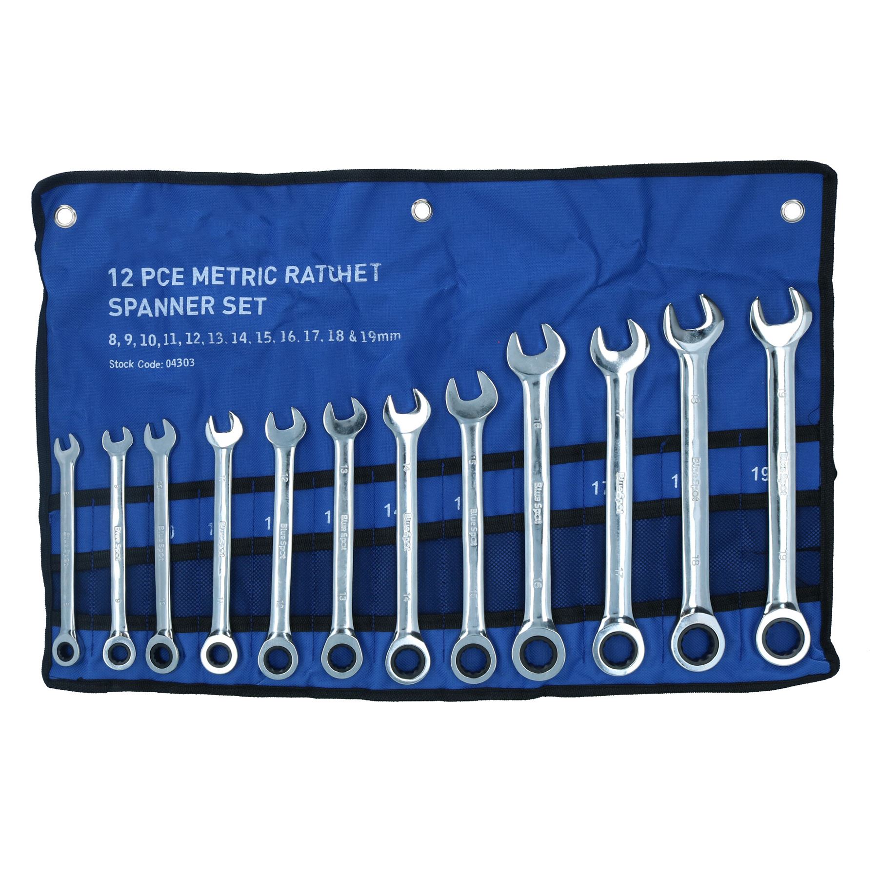 Metric 8mm – 19mm Ratchet Combination Spanner Wrench 12pc Set 72 Teeth - Walmart.com