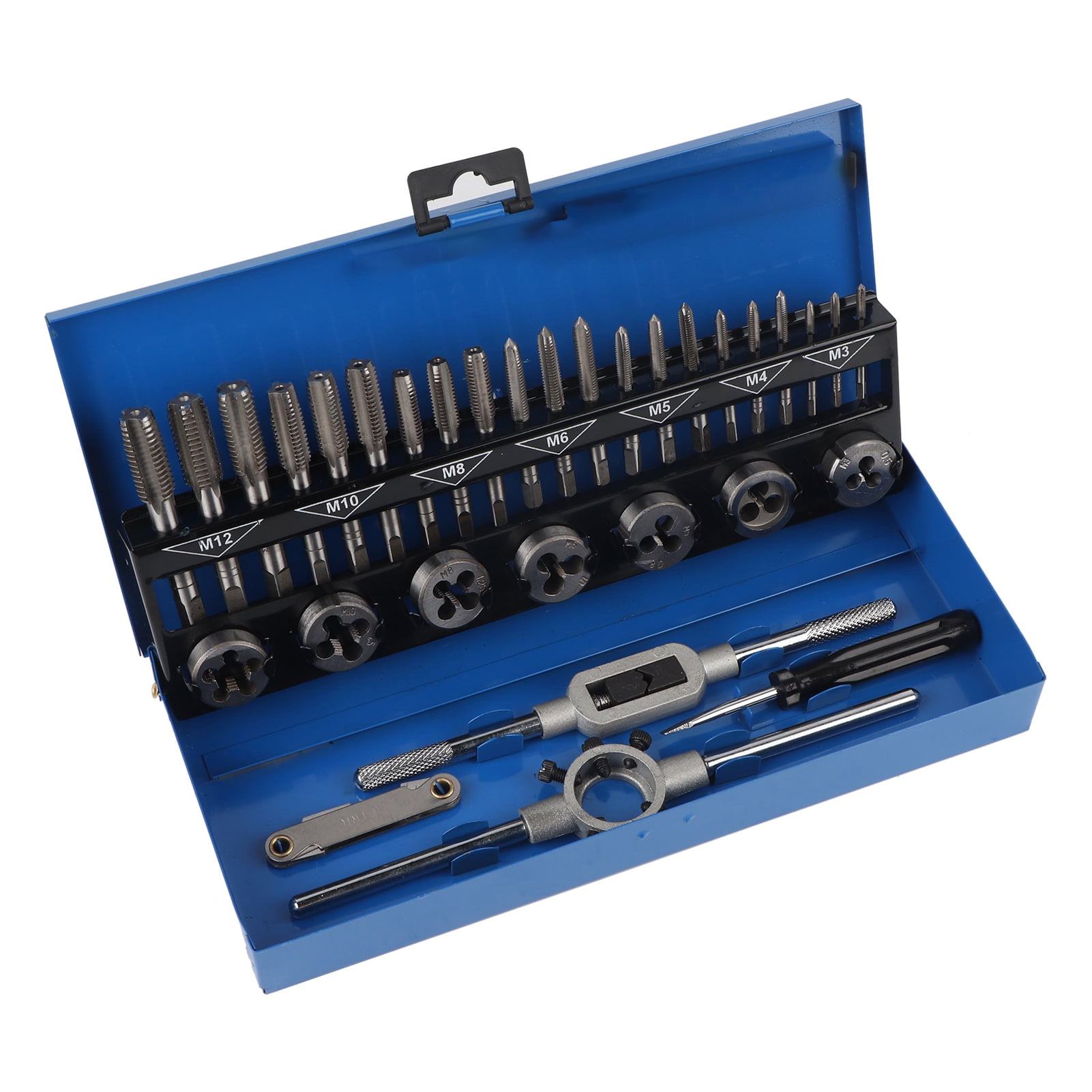 Metric Coarse Pitch Alloy Steel Tap & Die Set, Hand Threading Tools Kit ...