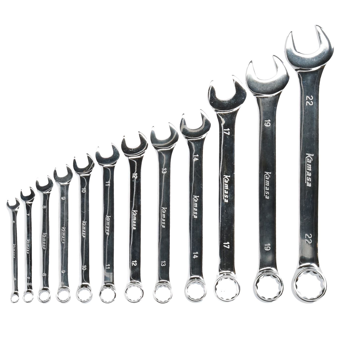 Metric Combination Spanner Wrench Set 12pc 6mm - 22mm Kamasa LSR37 ...