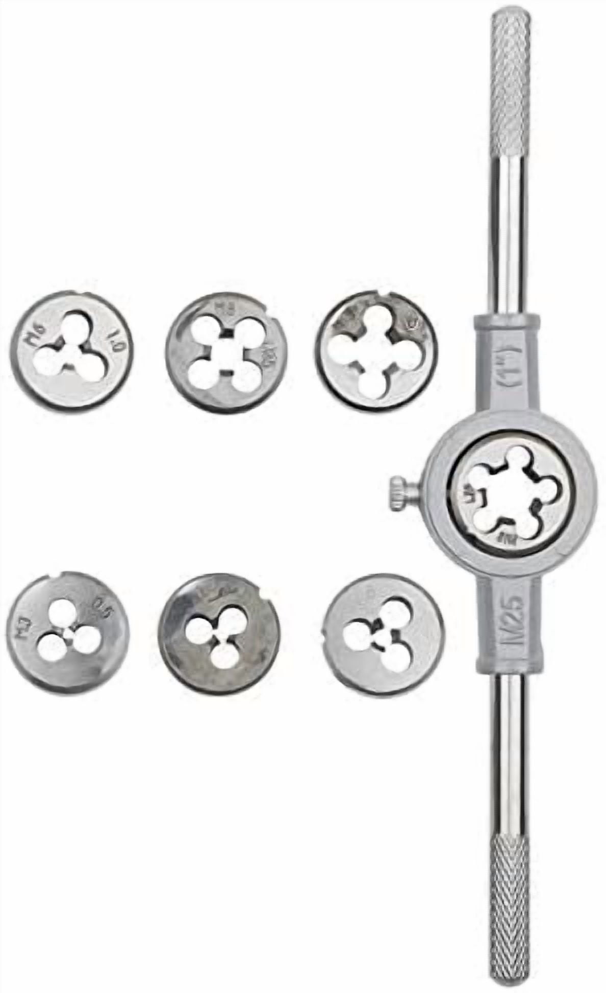 Metric Die Wrench Set, Circular Die M3 M4 M5 M6 M8 M10 M12 with T ...
