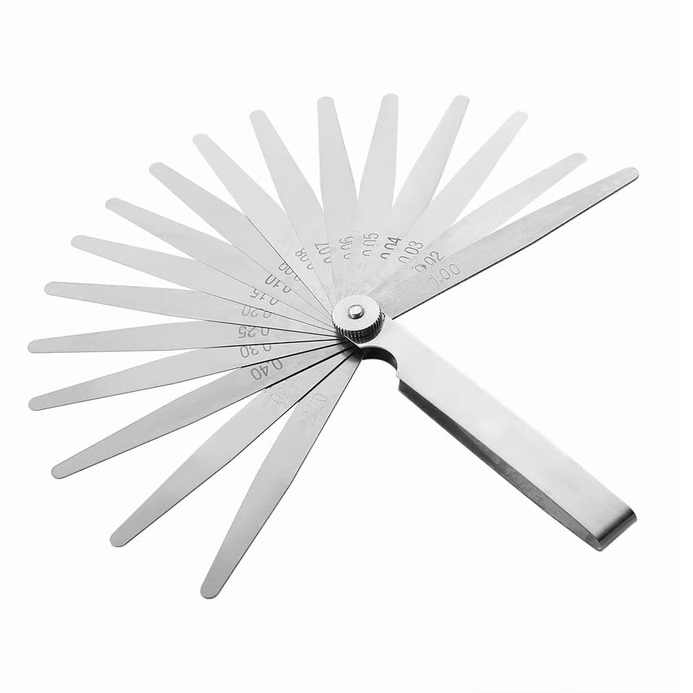 Metric Feeler Gauge Feeler Valves Measure Tool (26 Blades, 0.03 to 1 ...