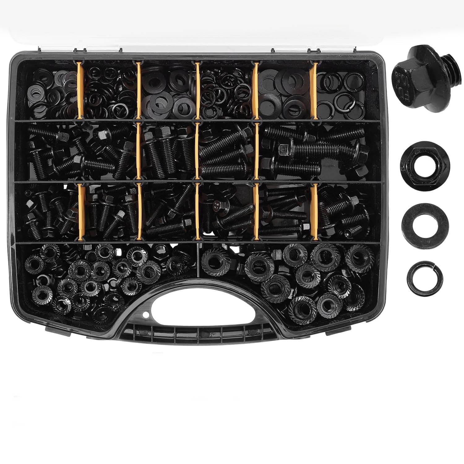 Metric Flange Bolt Assortment Kits, M6x1.0, M8x1.25, M10x1.5 Bolts ...