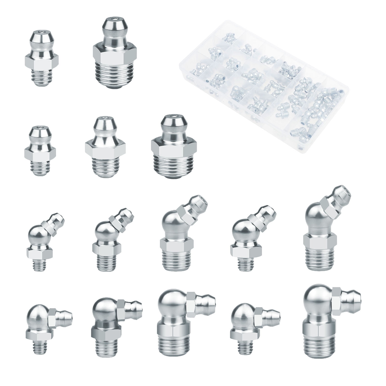 Metric Grease Fittings Kit Easy to Use Stable Grease Fittings Kit ...