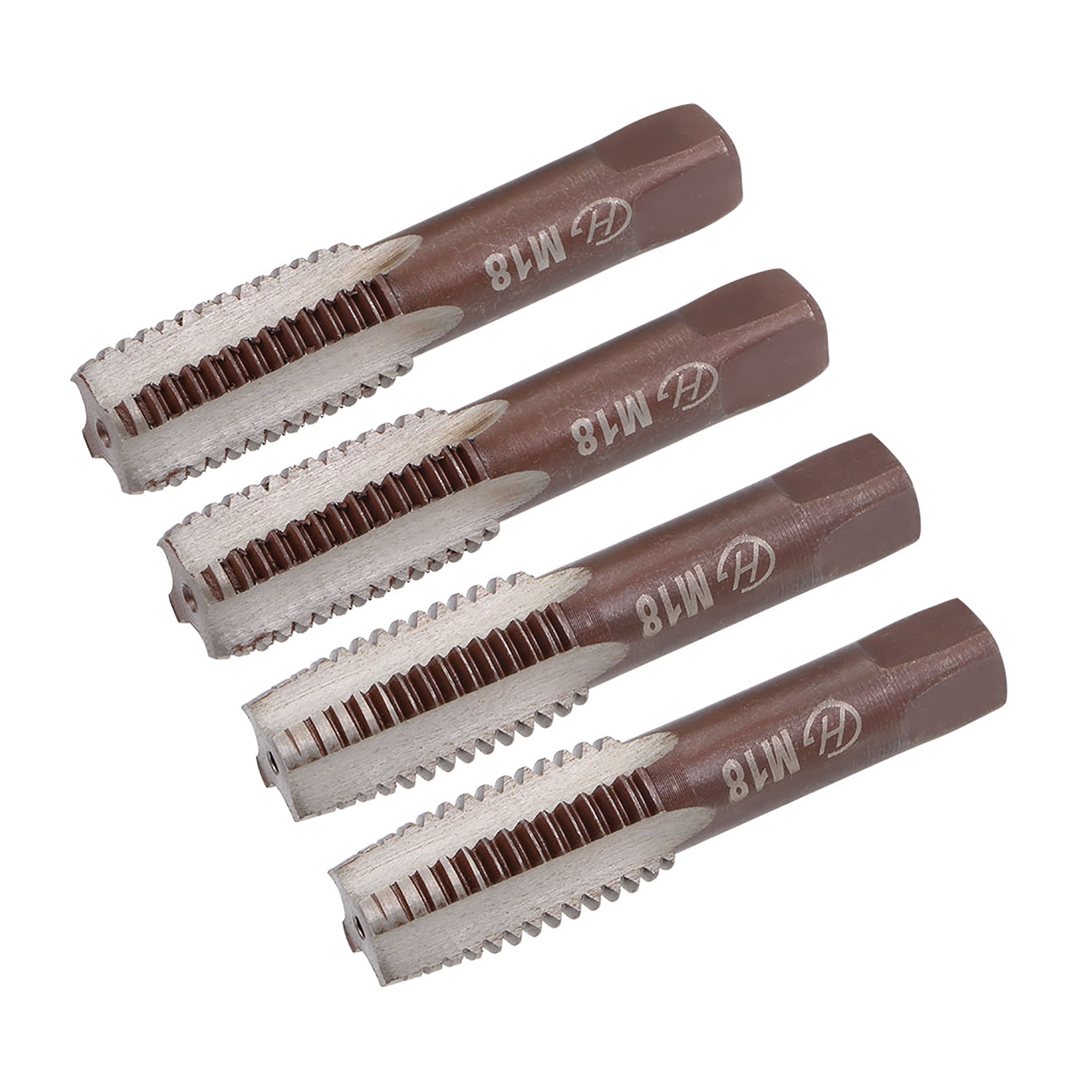 Metric Hand Tap M18 x 2.5 4 Straight Flute H2 Alloy Tool Steel 2 Pairs ...