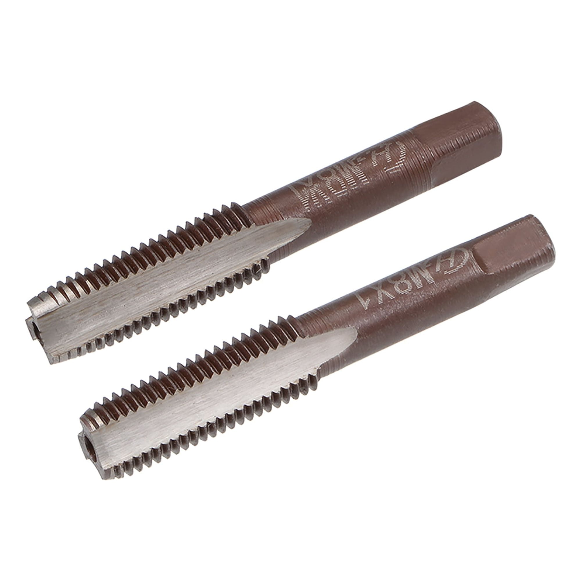 Metric Hand Tap M8 x 1 3 Straight Flute H2 Alloy Tool Steel 1 Pair ...