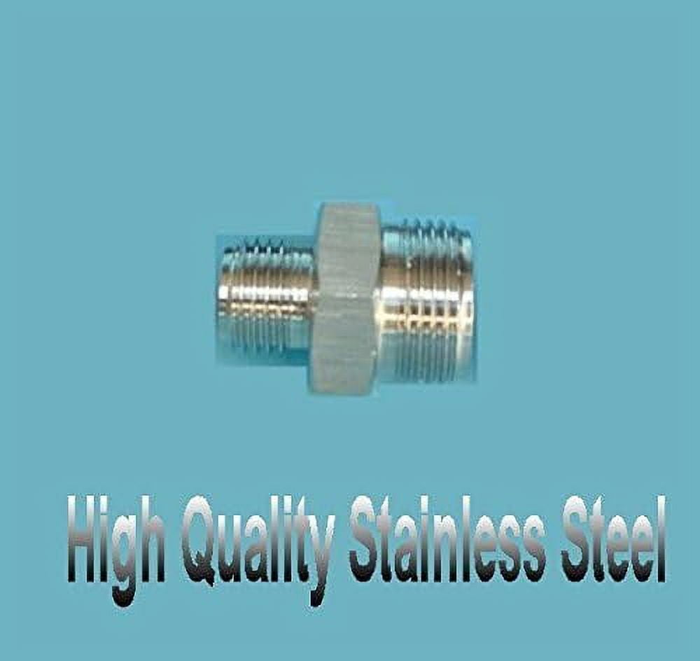 Metric Hydraulic Male Fitting M14 x 1.5 M14X1.5 to M16 x 1.5 M16X1.5 304 Stainless Steel ...