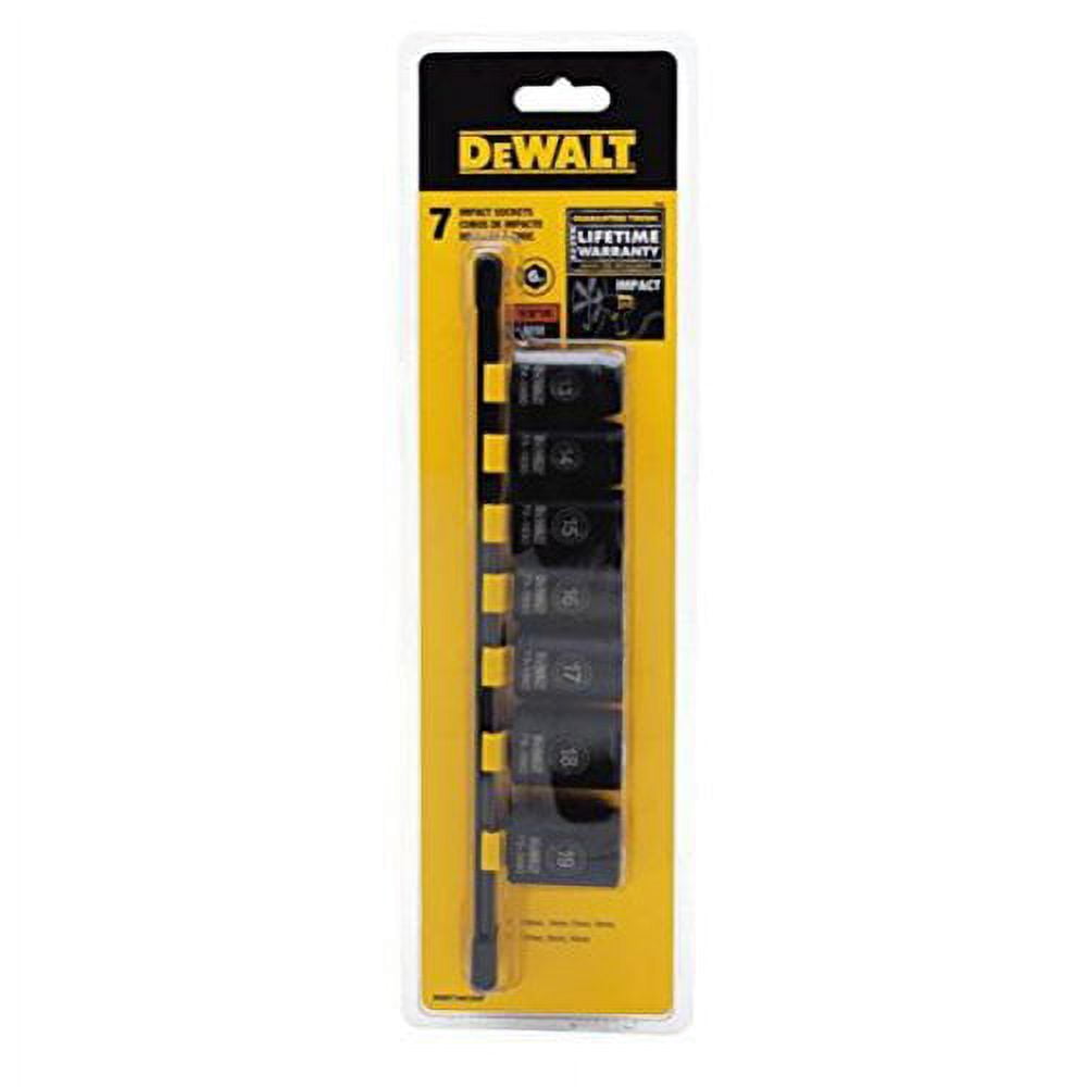 Metric Impact 7-Piece Socket Set Dewalt Socket DWMT74453OSP ...