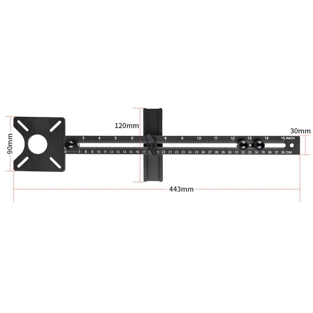 Metric Imperial Milling Groove Bracket Router Circle Jig for Trimming ...