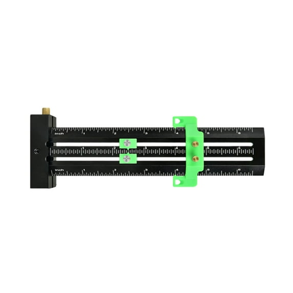 Metric/Inch Double Line Marking Ruler Woodworking Aluminum Limit Ruler ...