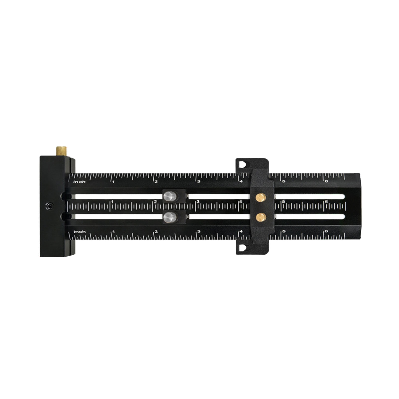 Metric/Inch Double Line Marking Ruler Woodworking Aluminum Limit Ruler ...