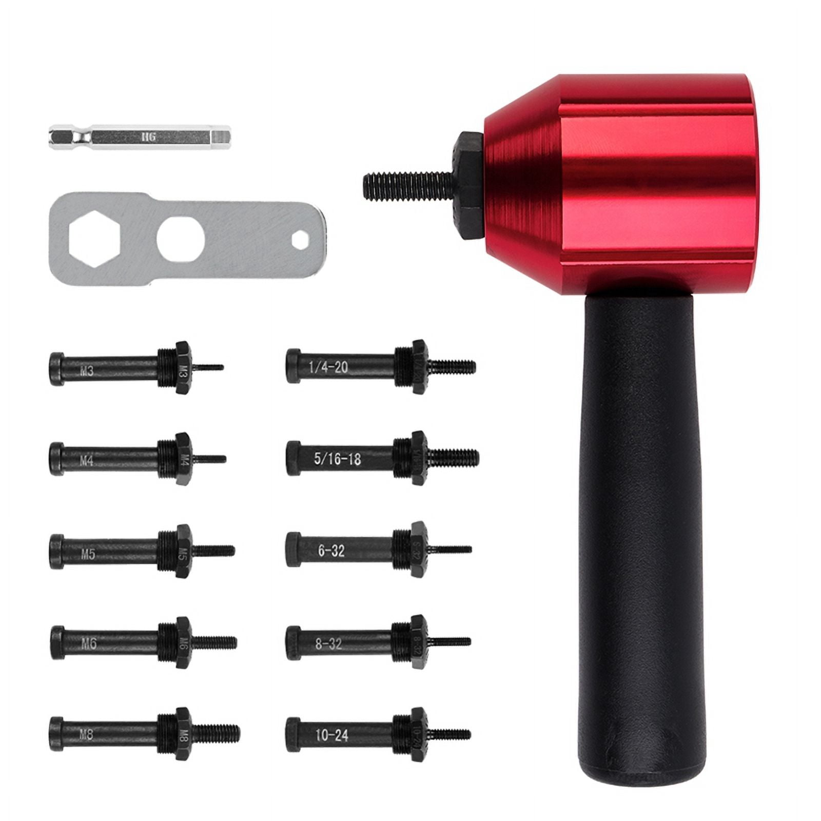 Metric/Inch Rivet Nut Converter Insert Nut Riveting Tool Cordless Rivet ...