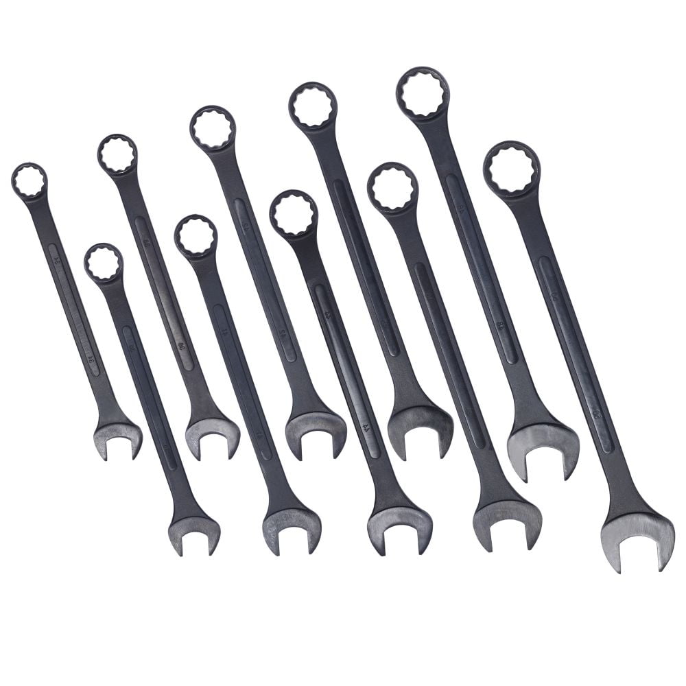 Metric Jumbo Combination Wrench Set Extra Large,10 PC Metric Black ...