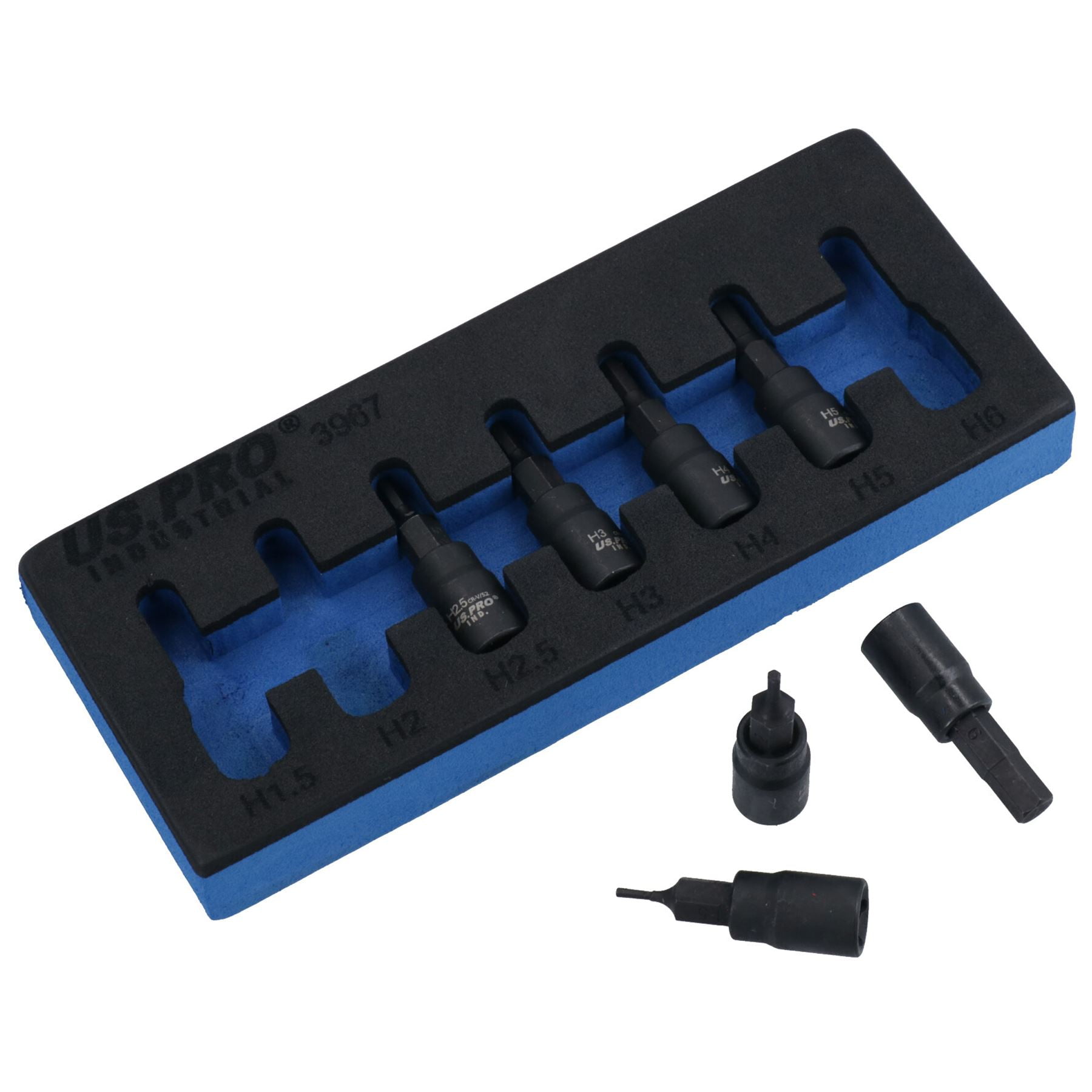 Metric MM 1/4in Drive Impact Allen Hex Key Sockets 1.5mm – 6mm 7pc Set ...