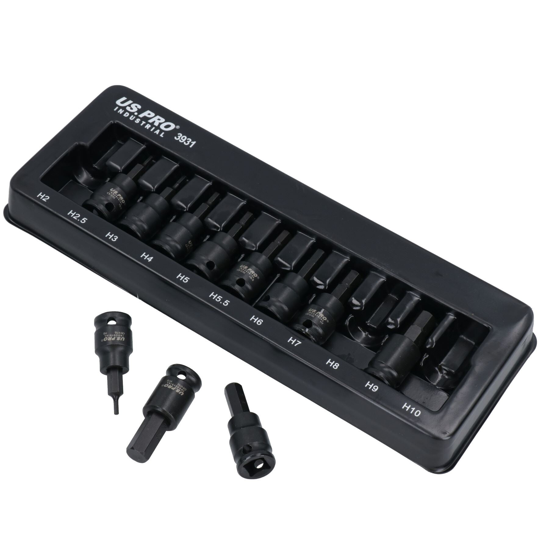 Metric MM Impact Impacted Hex Bit Allen Key Sockets 2mm – 10mm 11pc Set ...