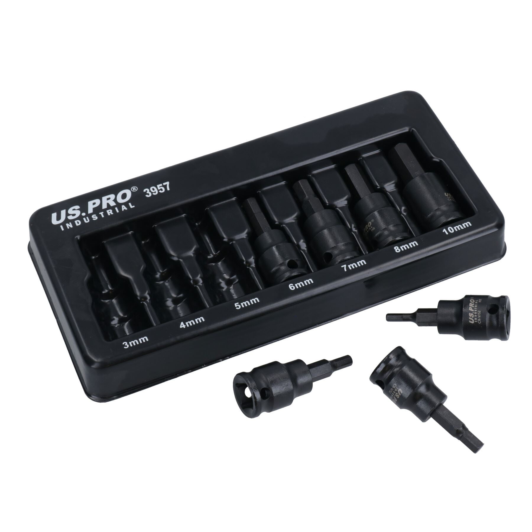 Metric MM Impact Impacted Hex Bit Allen Key Sockets 4mm – 10mm 7pc Set ...