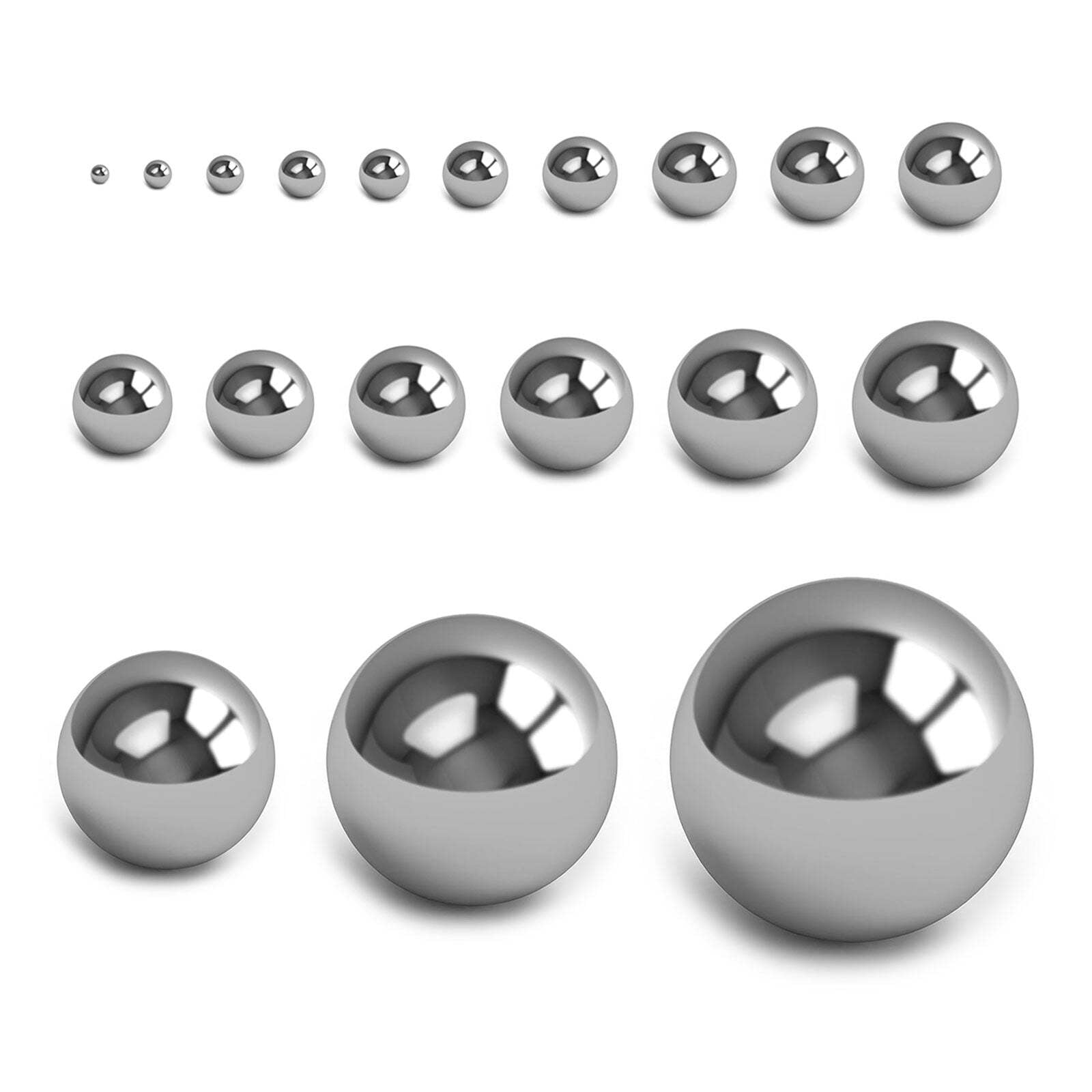 Metric Precision Steel Bearing Balls 304 Stainless Steel Loose Bearings Multiple Sizes Available ...