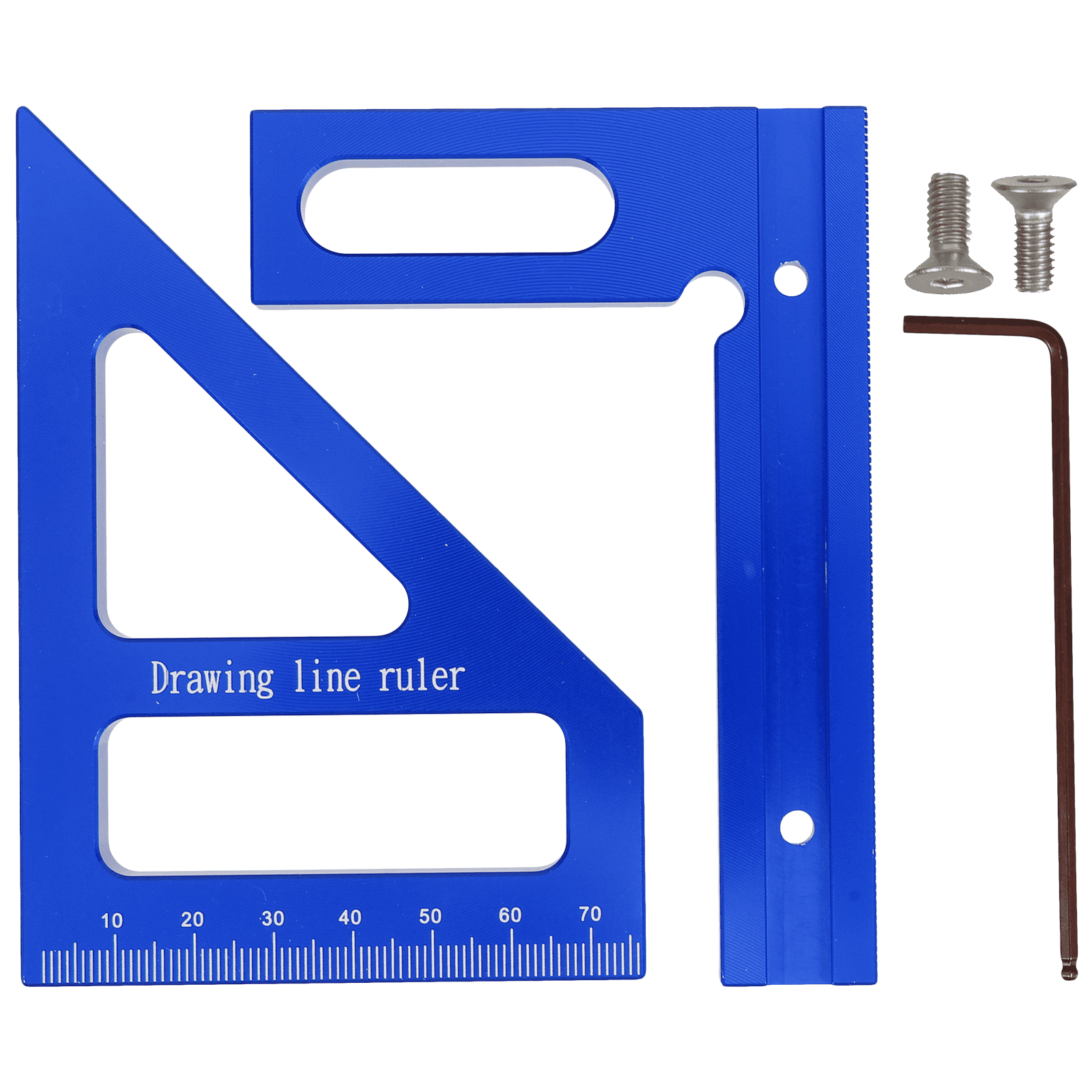 Metric Ruler Carpentry Ruler Triangle Ruler 11.3X8CM Blue - Walmart.com