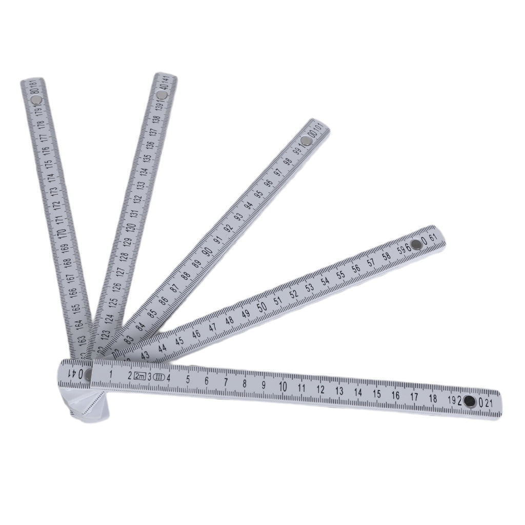 Metric Ruler Measure Instrument 2m Folding Ruler Plastic Construction ...
