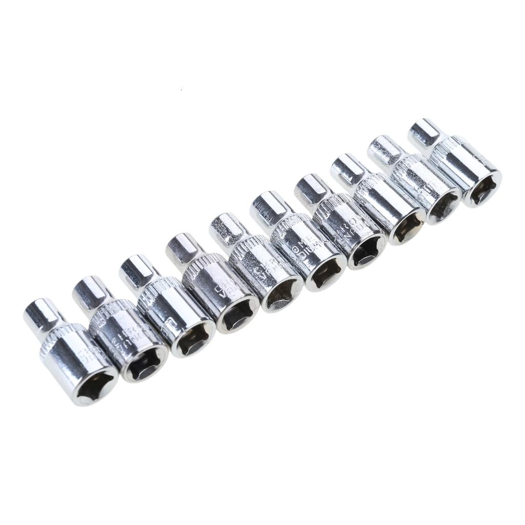 Metric Short Socket Set 1/4Inch Drive 6 Point Size 4mm to 14mm for ...