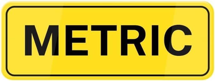Metric Sign, 10 X 3 Inches Acrylic Warning Sign, Door Wall Labels Sign ...
