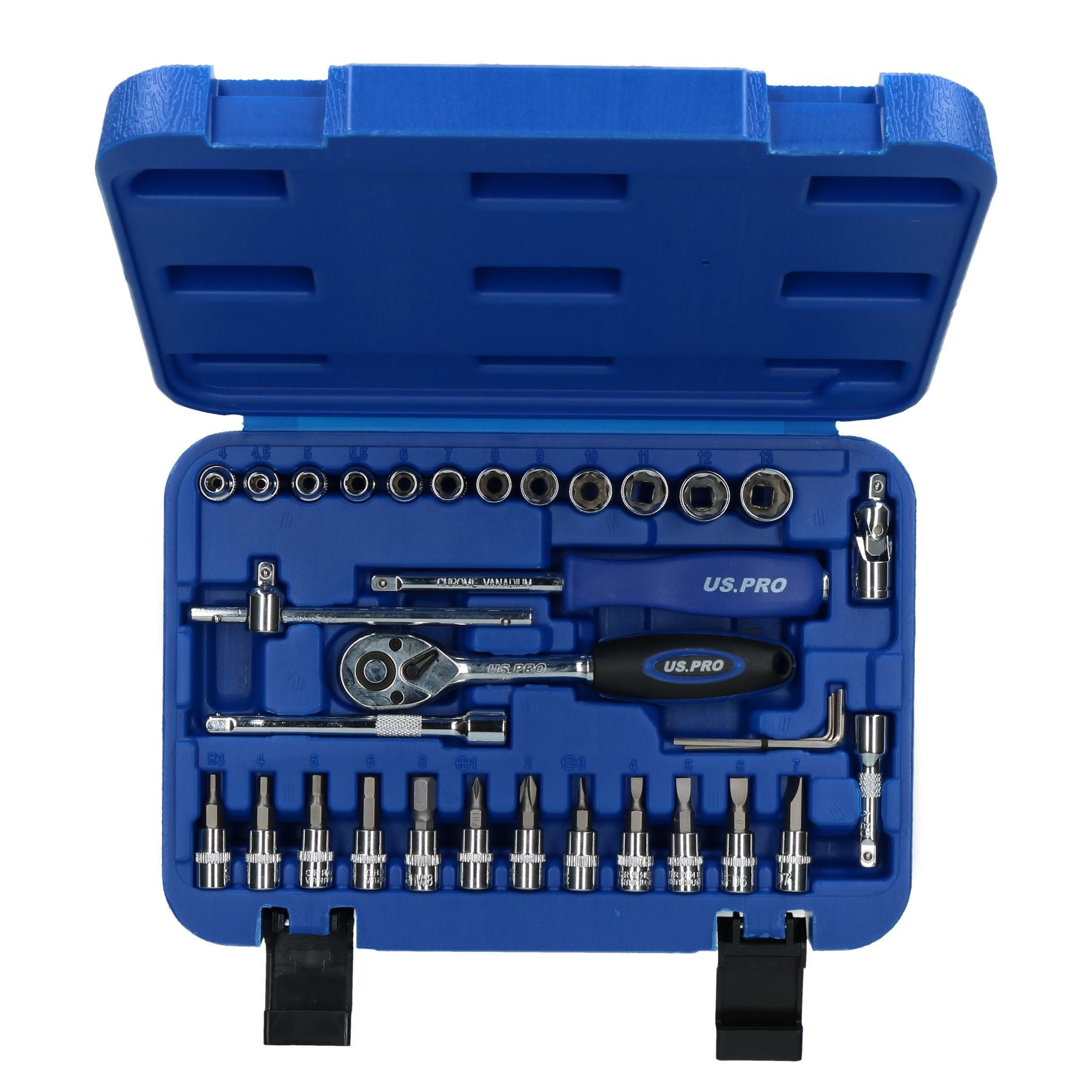 Metric Superlock Socket And Accessory Set 1/4" Drive 4 - 13mm 33pc - Walmart.com