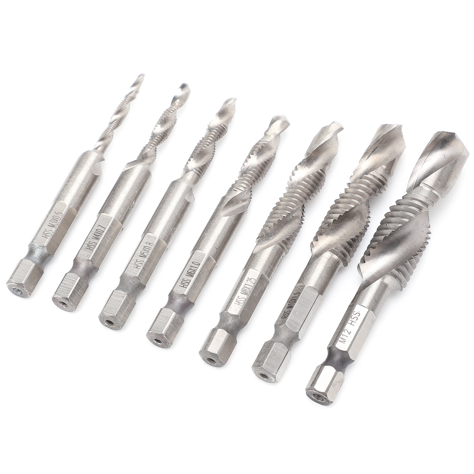 Metric Tap Drill Bit Set, 7 Piece HSS Kit, Ideal For Auto Repair ...