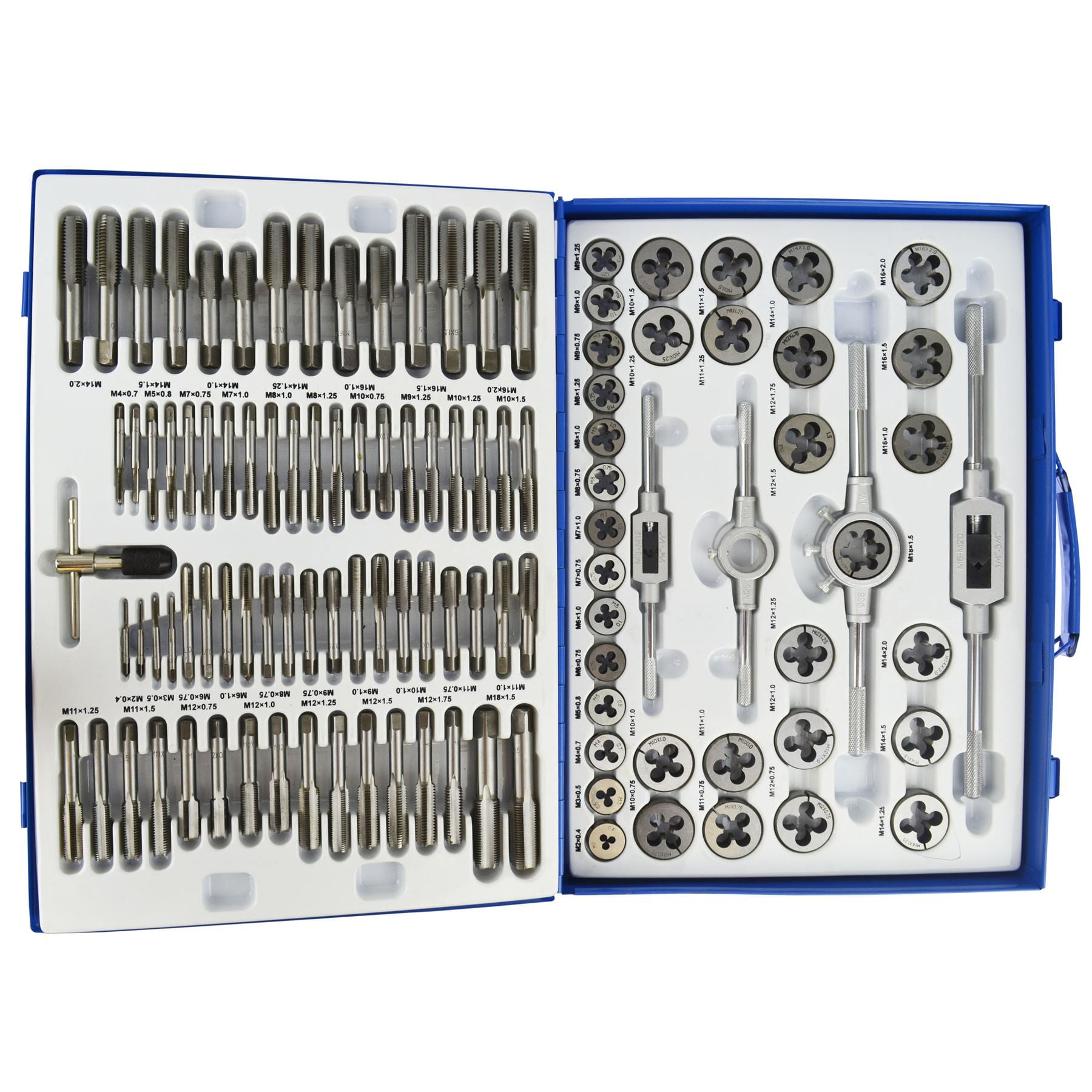 Metric Tap and Die Set 110pc Thread Repair M2 - M18 Taper Plug TE342 ...