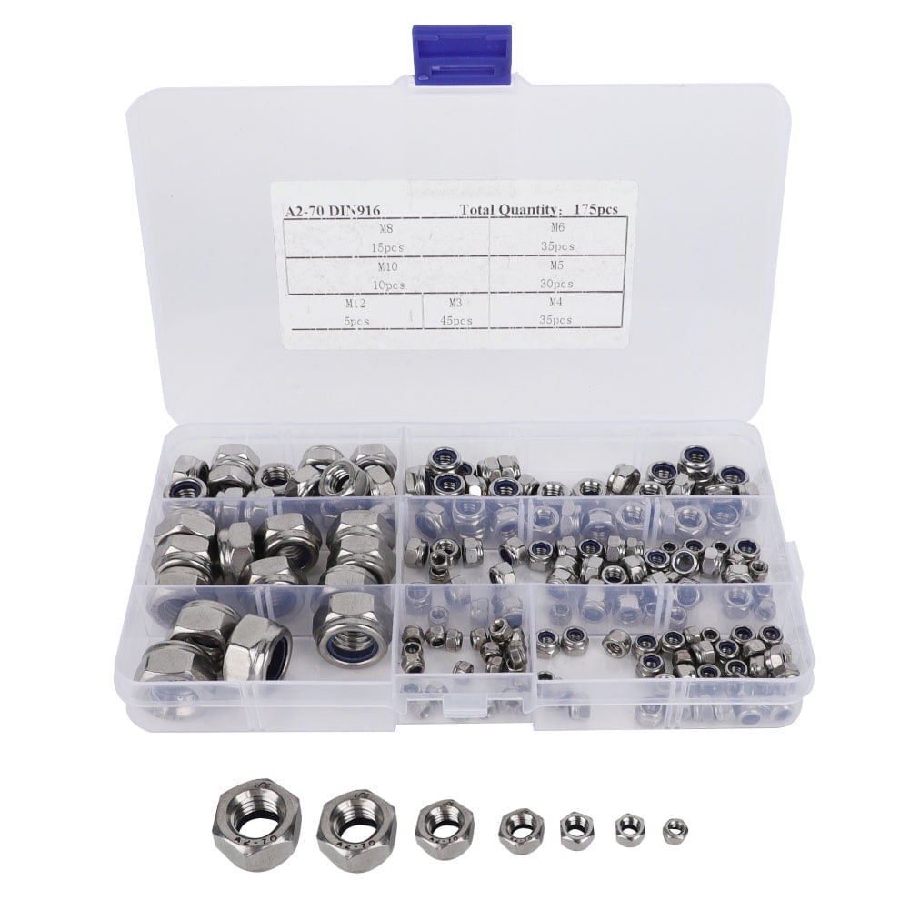 Metric Threaded Nutser 304 Stainless Steel Self Locking Nuts M3 M4 M5 ...