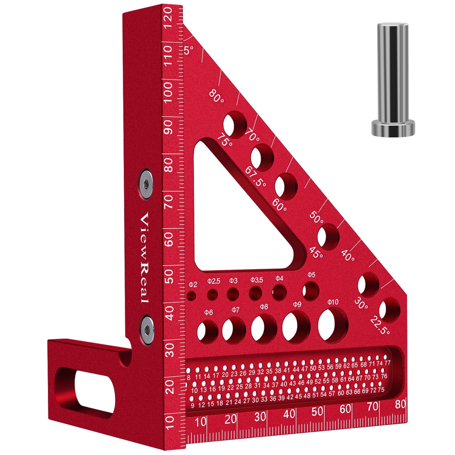 Metric Versatile Carpenter Square Scribing Ruler, 3D Multi-Angle ...