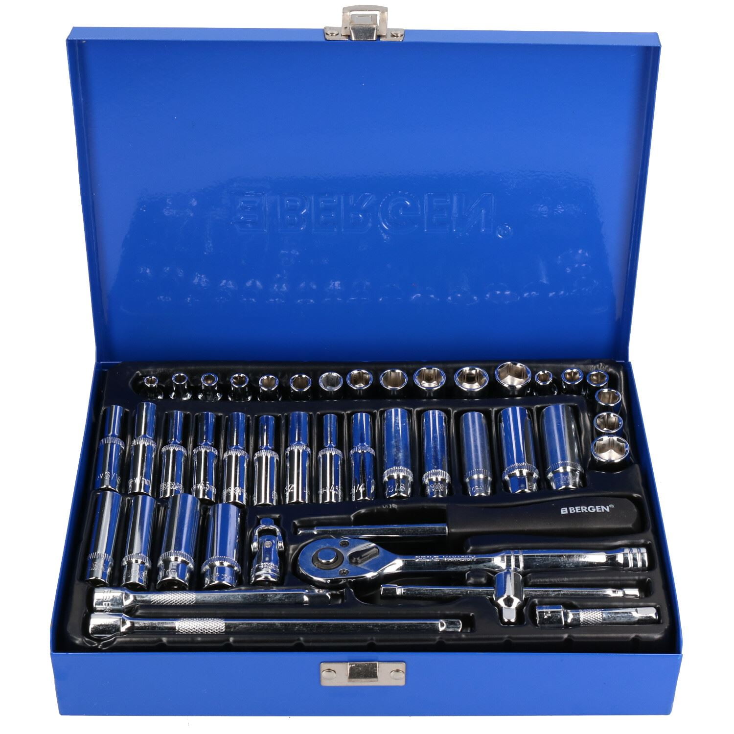 Metric / imperial / AF 1/4" drive socket set shallow / deep 42pc by ...