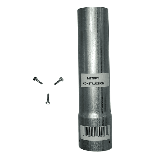 Metrics Construction Fence Post Extender, 1-5/8 in Diameter, 12 in ...
