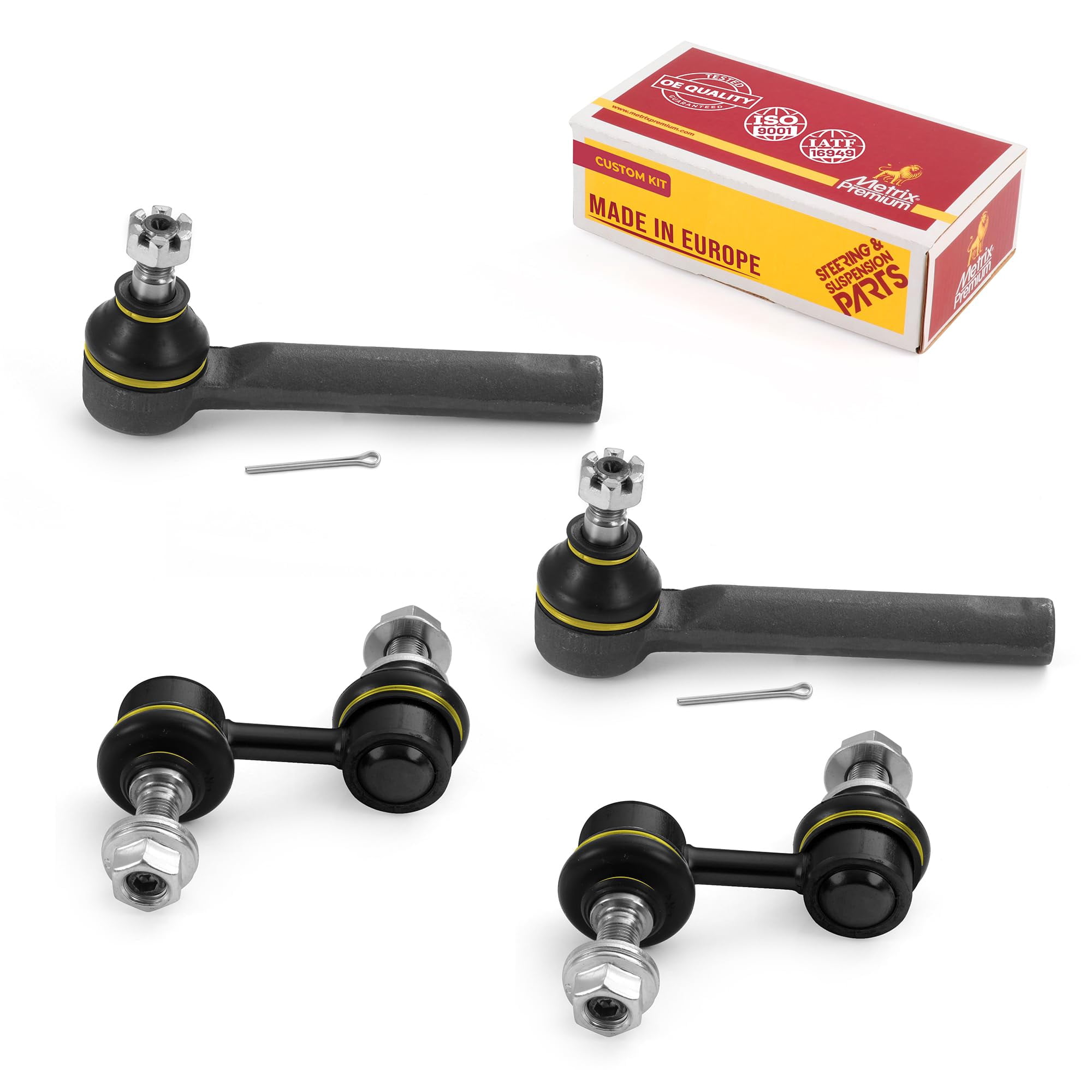 Metrix Premium Chassis Parts-4 PC Outer Tie Rod End & Front Sway Bar ...