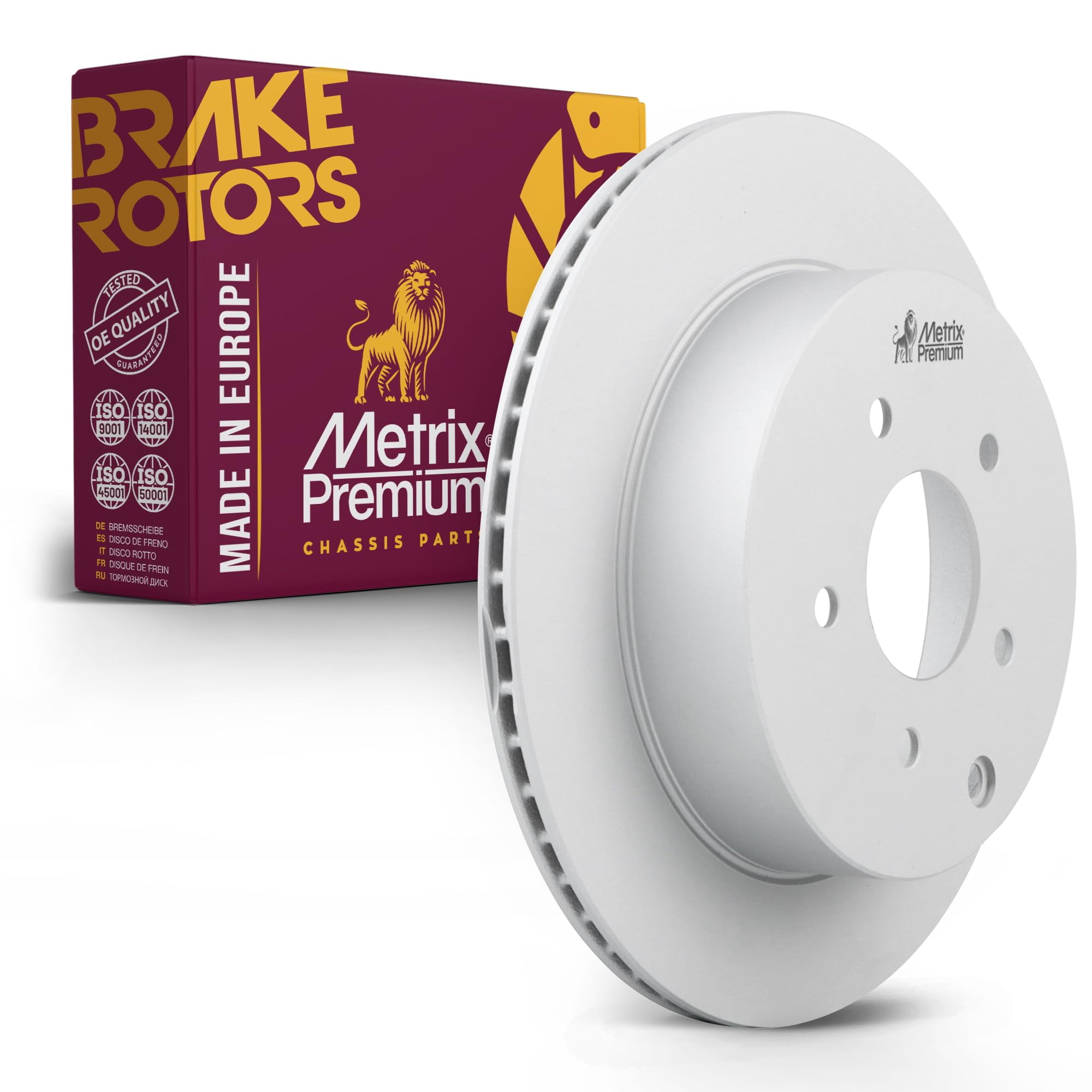 Metrix Premium Chassis Parts - Rear Coated Vented Disc Brake Rotor Fits INFINITI FX35, FX37 ...