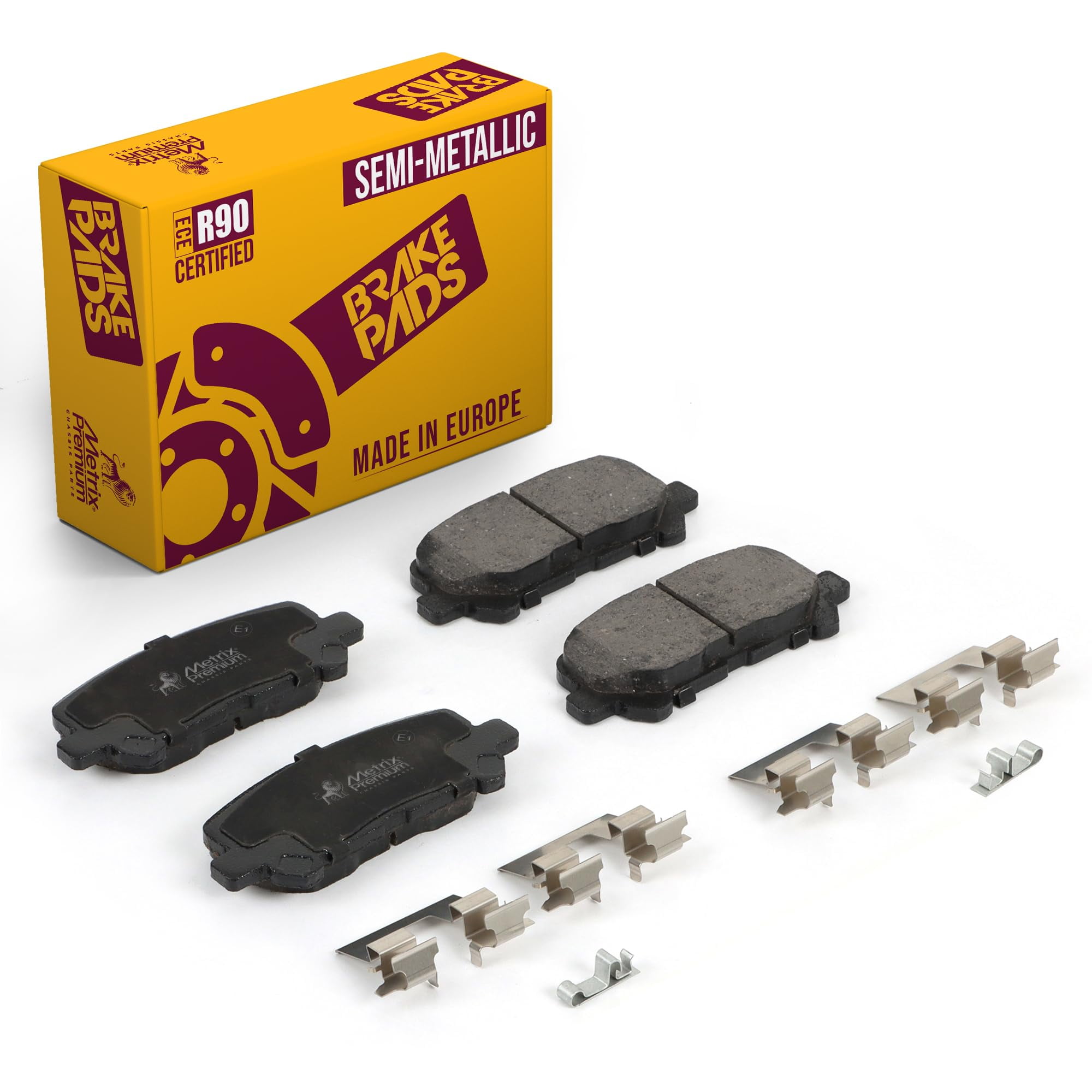 Metrix Premium Chassis Parts - Rear Semi-Metallic Disc Brake Pad Set ...