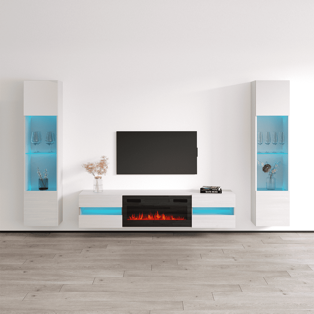 Metro BL-EF Floating Fireplace Entertainment Center - Walmart.com