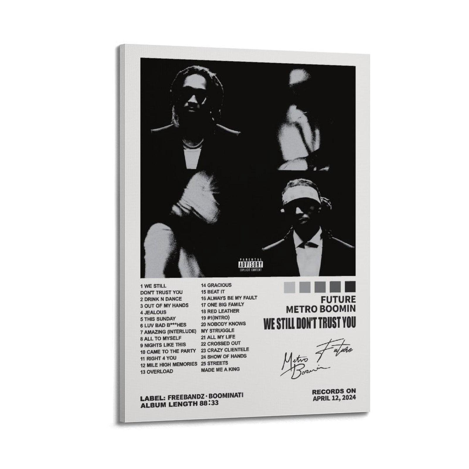 Metro Boomin And Future Poster Music Poster We Still Don't Trust You ...