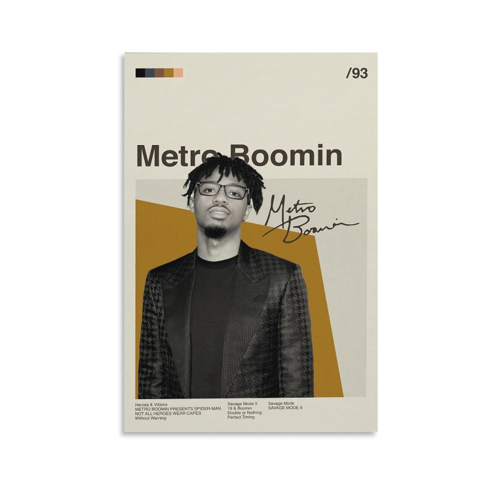 Metro Boomin Heroes & Villains Poster 10 Artworks Picture Print Poster ...