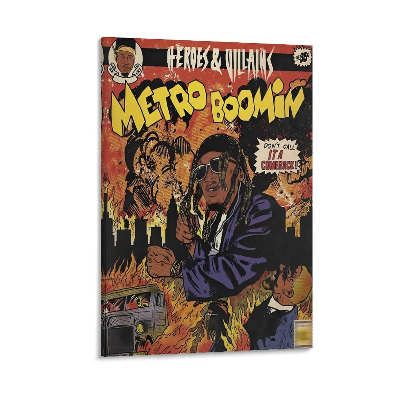 Metro Boomin Poster Heroes And Villains Album Comic Poster Artworks ...